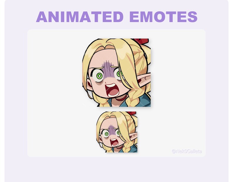 Terrified Marcille ANIMATED EMOTE || Dungeon Meshi | Delicious in ...