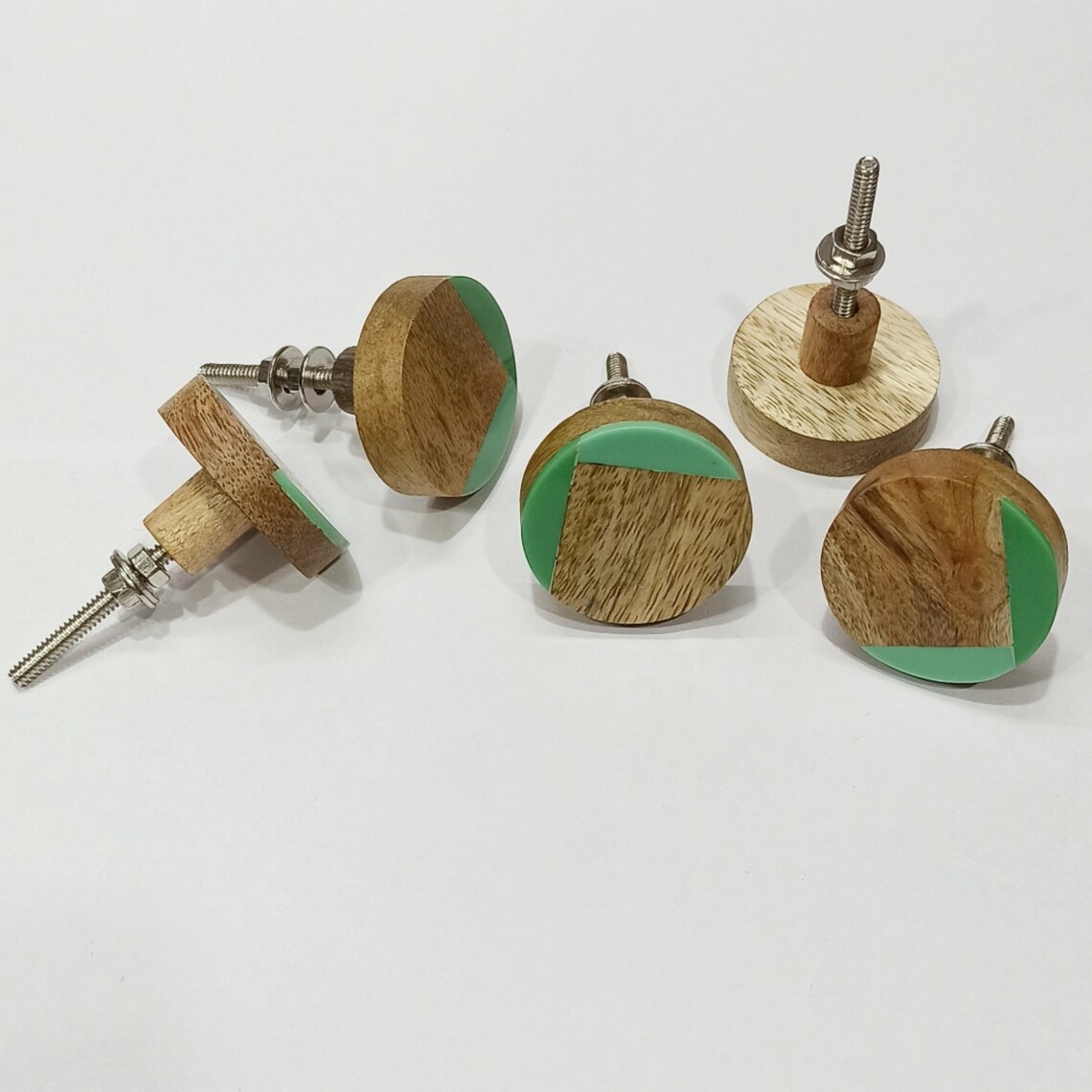 Handmade Wooden Resin Knob set of 6 Peaces - Etsy