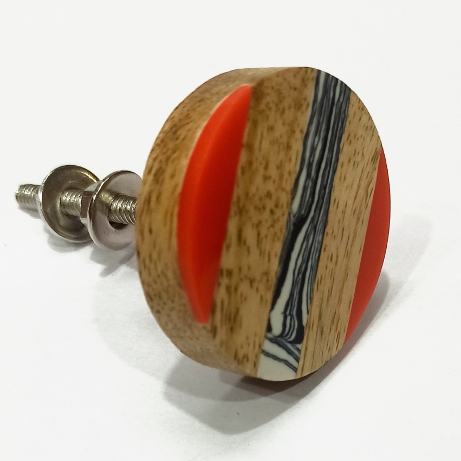 Handmade Wooden Resin Knobs set of 6 - Etsy