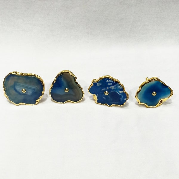 Blue Agate Knobs - Etsy UK