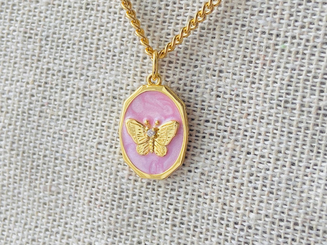 Butterfly Pendant Necklace - Etsy
