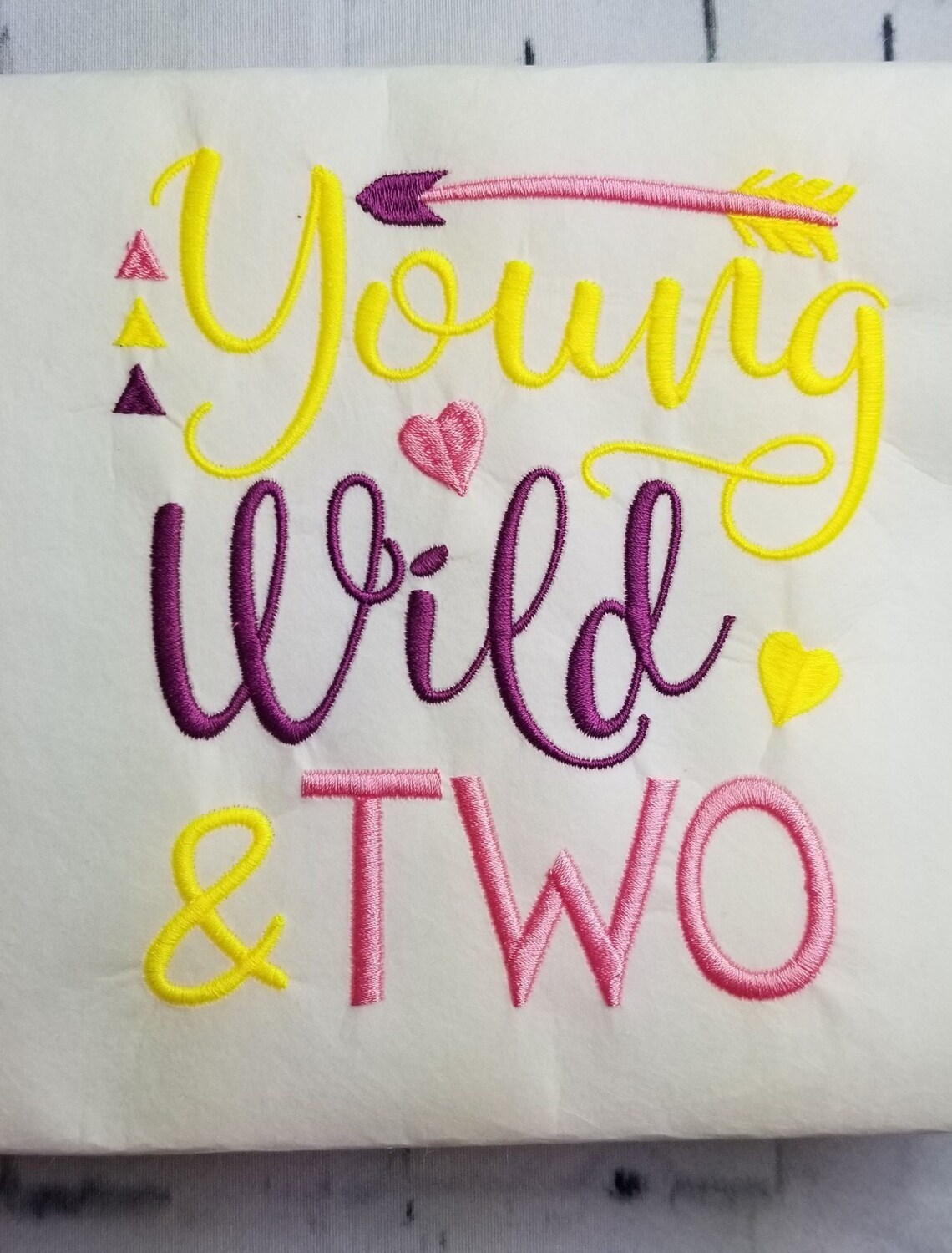 Embroidered Young Wild and Two Shirt Personalized 2nd - Etsy