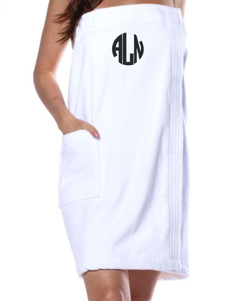 Embroidered Cotton Terry Velour Cloth Spa Wrap, Bath Towel Wrap ...
