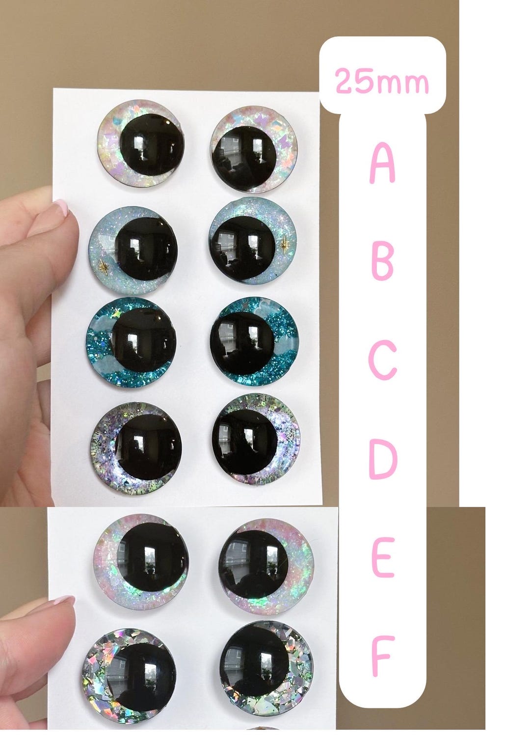 Hand Painted Safety Eyes • Crochet Amigurumi Safety Sinker Eyes - Etsy