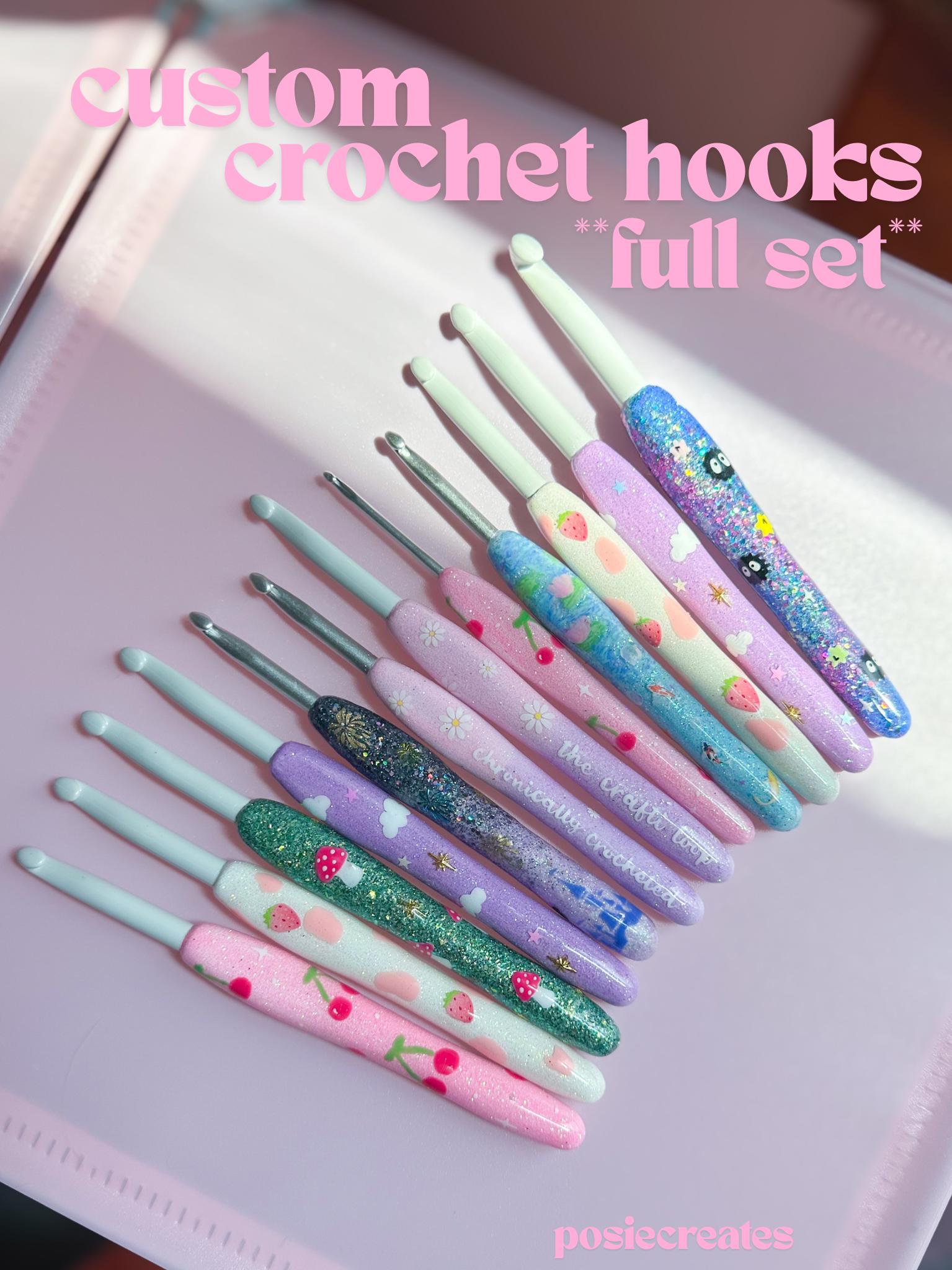 Custom Crochet Hook Set • 10 Piece Hand Painted Custom Hook Set - Etsy