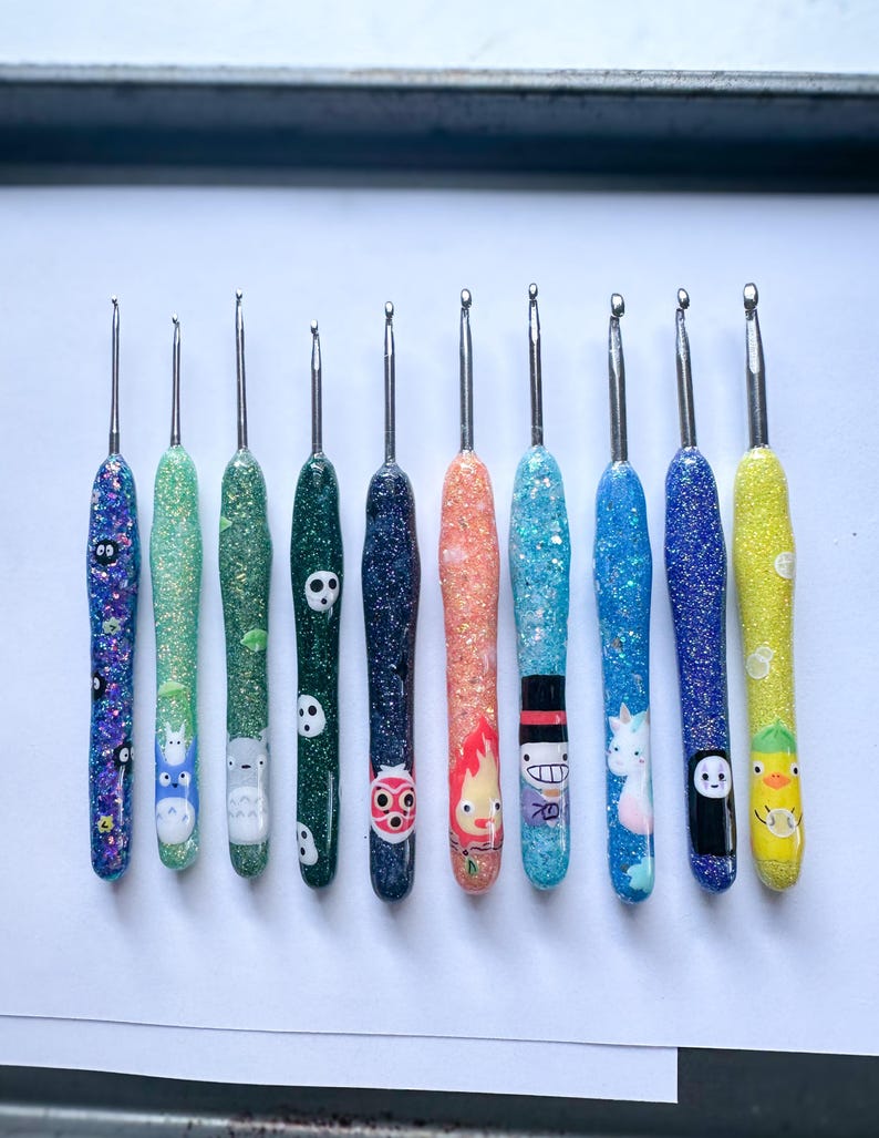Custom Crochet Hook Set • 10 Piece Hand Painted Custom Hook Set - Etsy