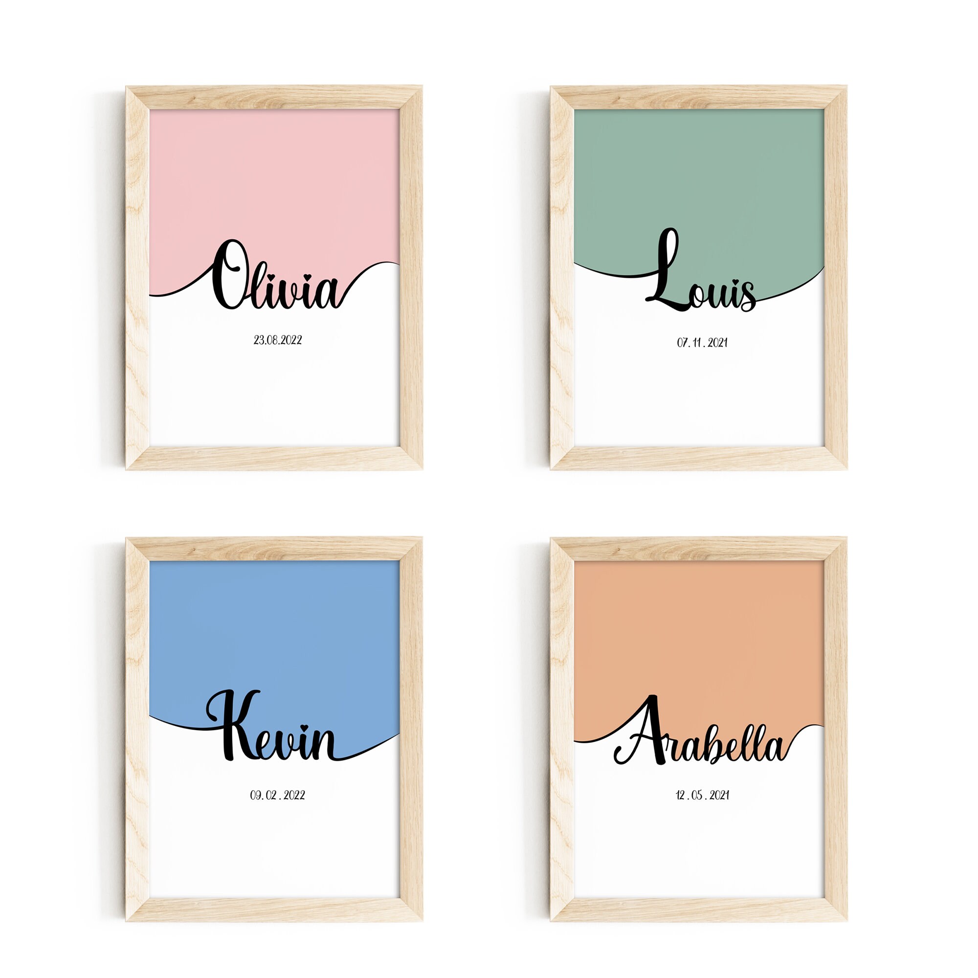 Printable Baby Name Sign Personalised Baby Gift for Nursery - Etsy