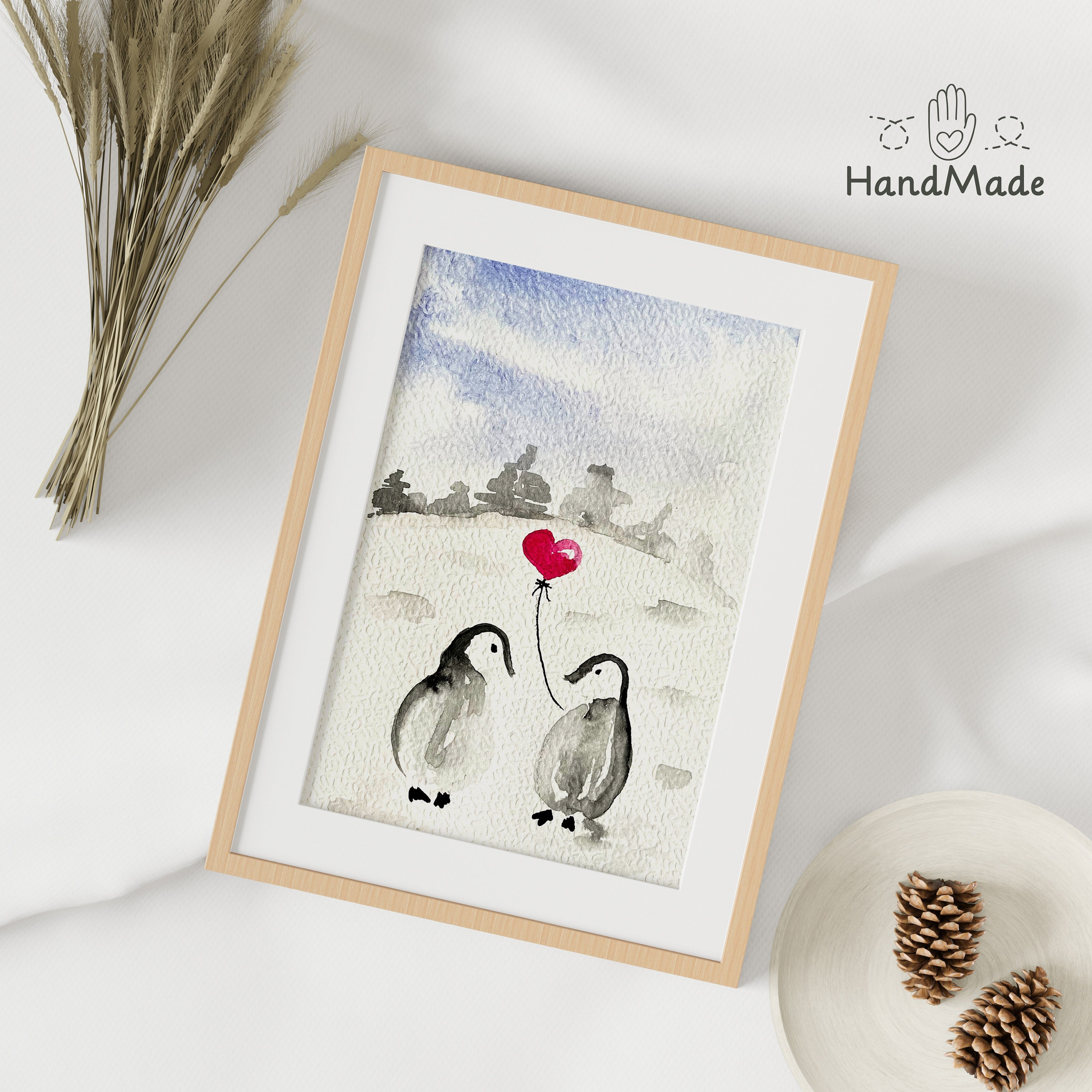Penguin Love Card or Handmade - I Love You Cards - Penguin I Love You ...