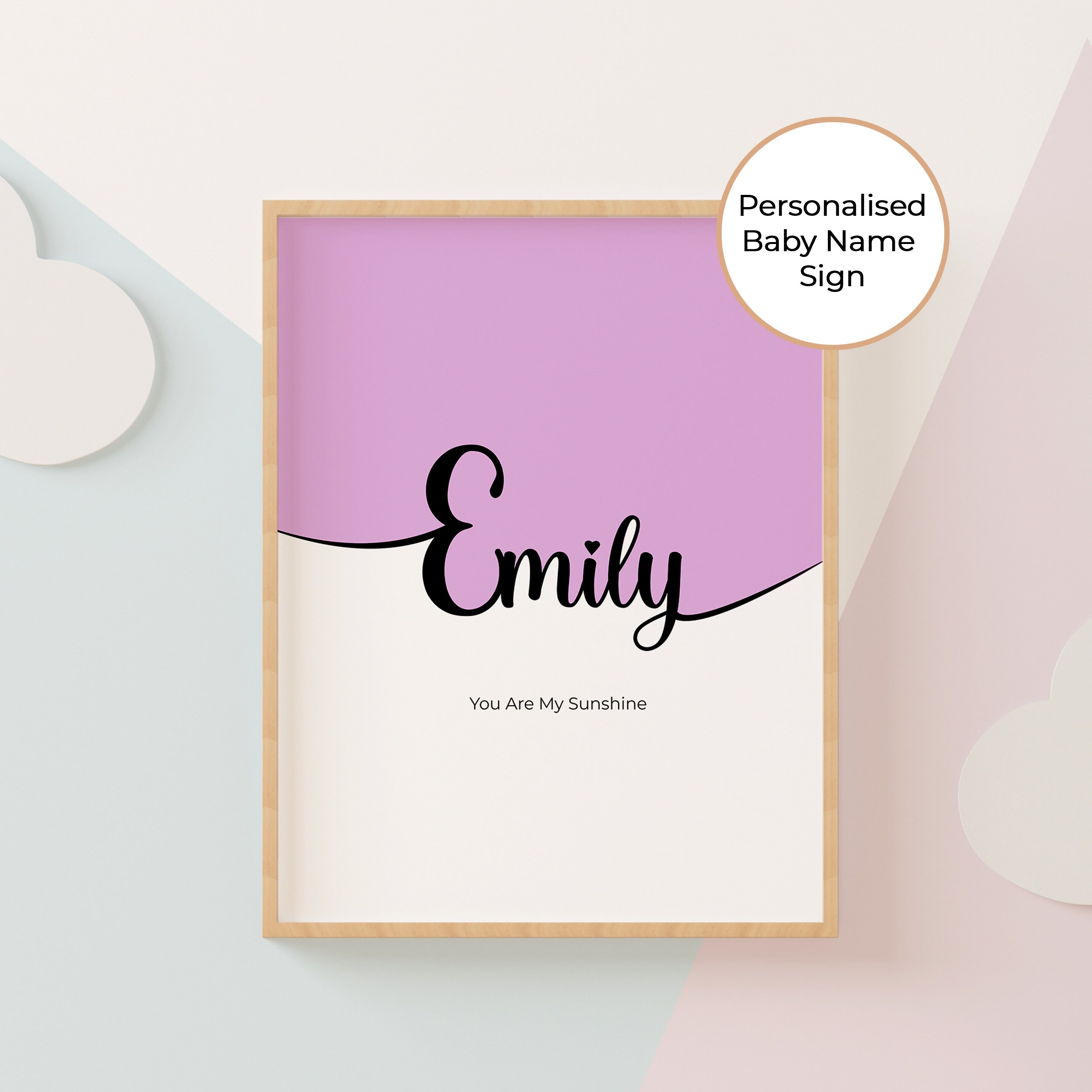 Printable Baby Name Sign Personalised Baby Gift for Nursery - Etsy