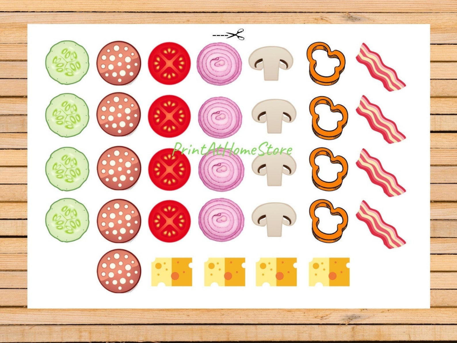 Shape Pizza Printable busy bookPreschool activity | Etsy