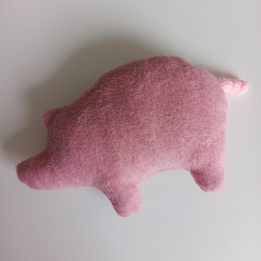 Pink Mini Pig - Lucky Pig Fabric Fleece Cuddly Pillow Baptism Gift ...