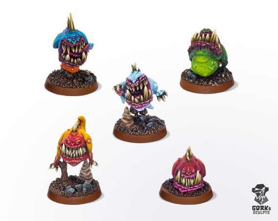 5 Small Cave Monsters Printed Gork's Sculpts - Etsy