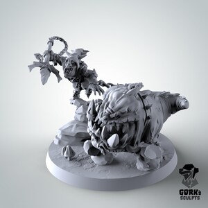 Boss Goblin With Cave Monster Printed Gork's Sculpts - Etsy
