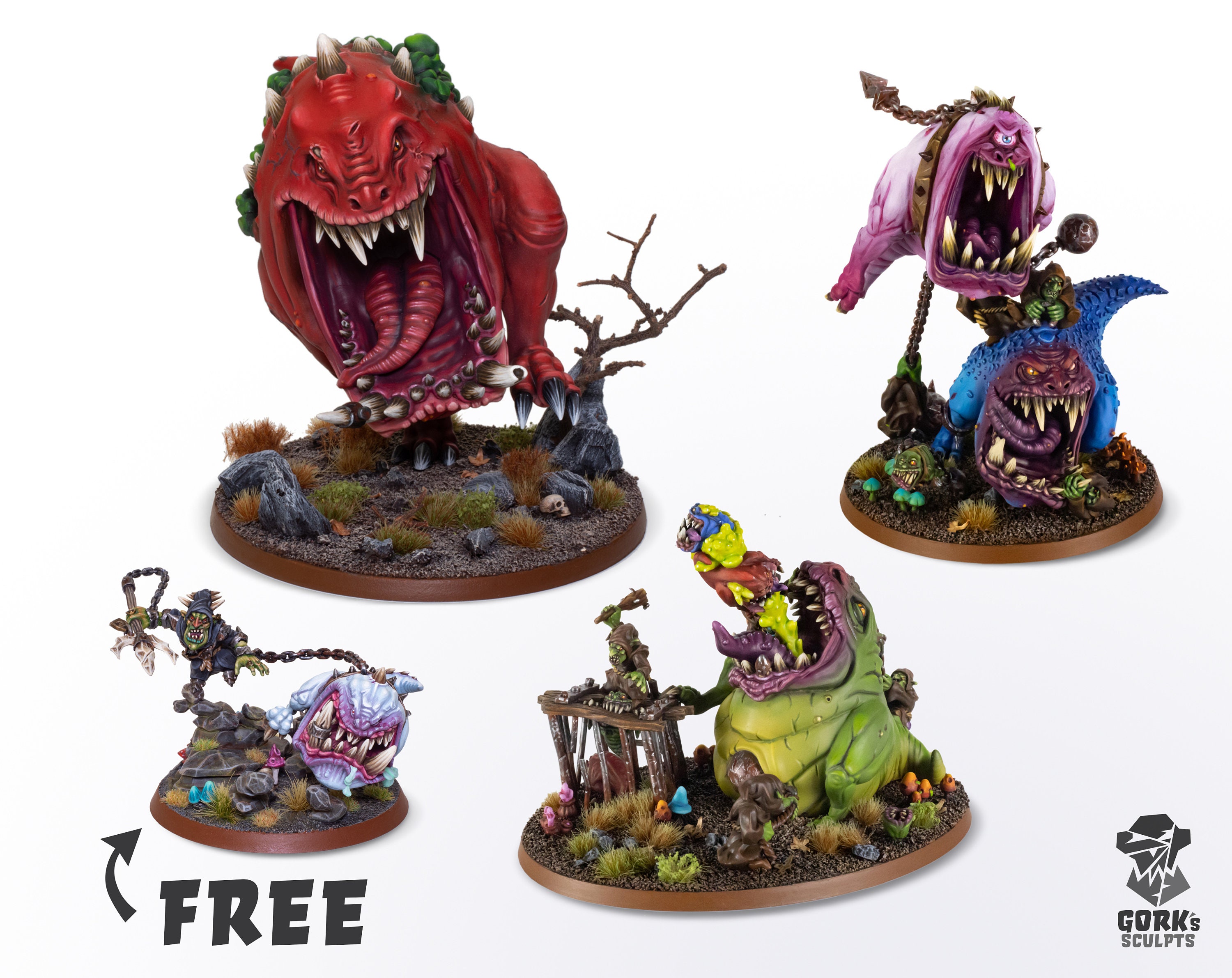 Colossal Cave Monster BUNDLE Printed Gork's Sculpts - Etsy