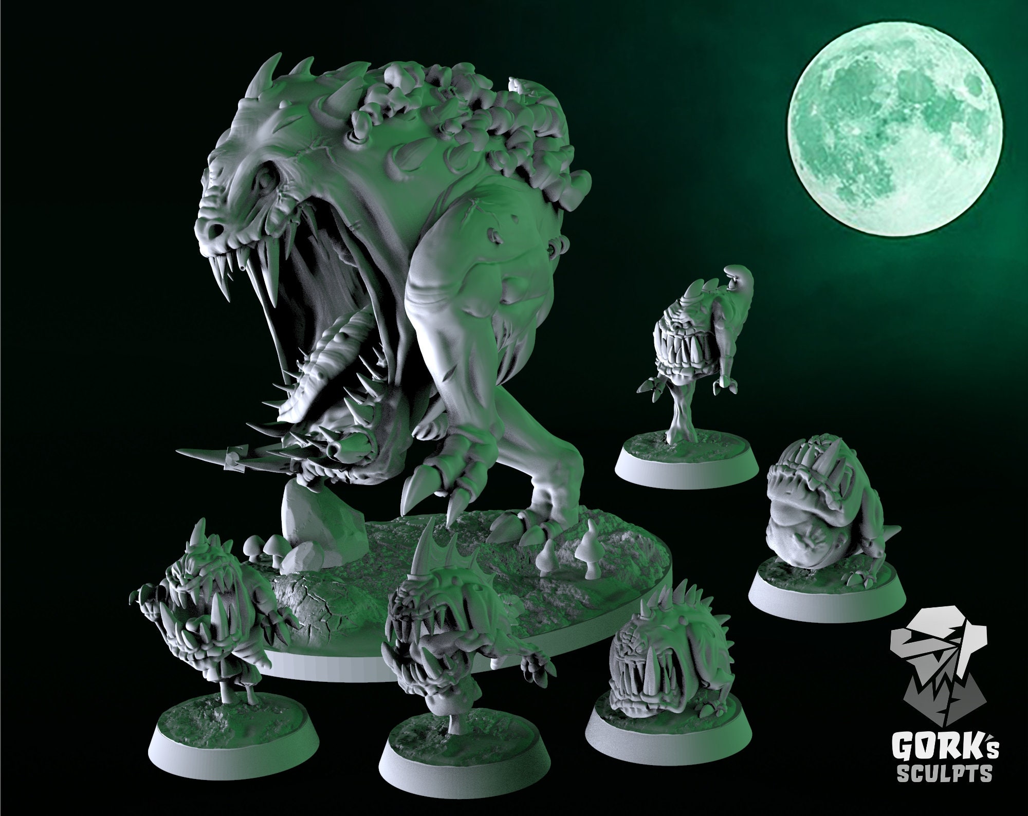 Colossal cave monster miniatures V1 5 small monsters | Etsy