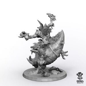 Futuristic Orc Beast Boss on Cave Monster - Printed - Etsy