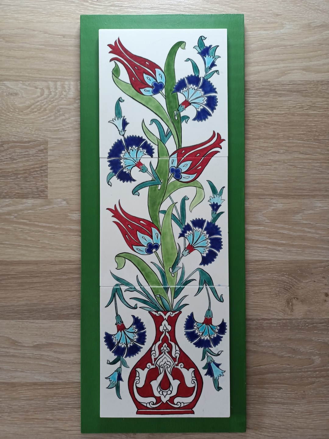 Classic Iznik Style Ceramic Tile Art Çini Panel Turkish - Etsy