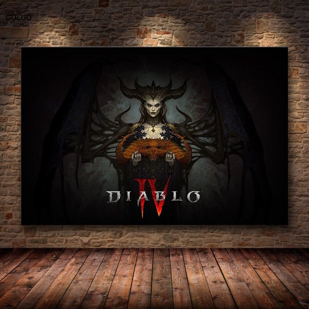Diablo Iv Canvas Game Movie Anime Posters Action Role-playing | Etsy