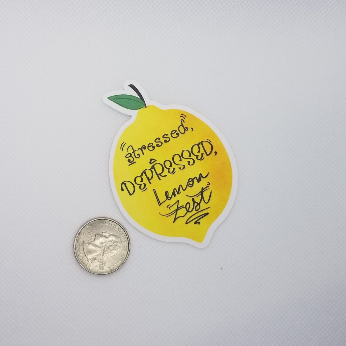 Lemon Vinyl Sticker Stressed Depressed Lemon Zest - Etsy Italia
