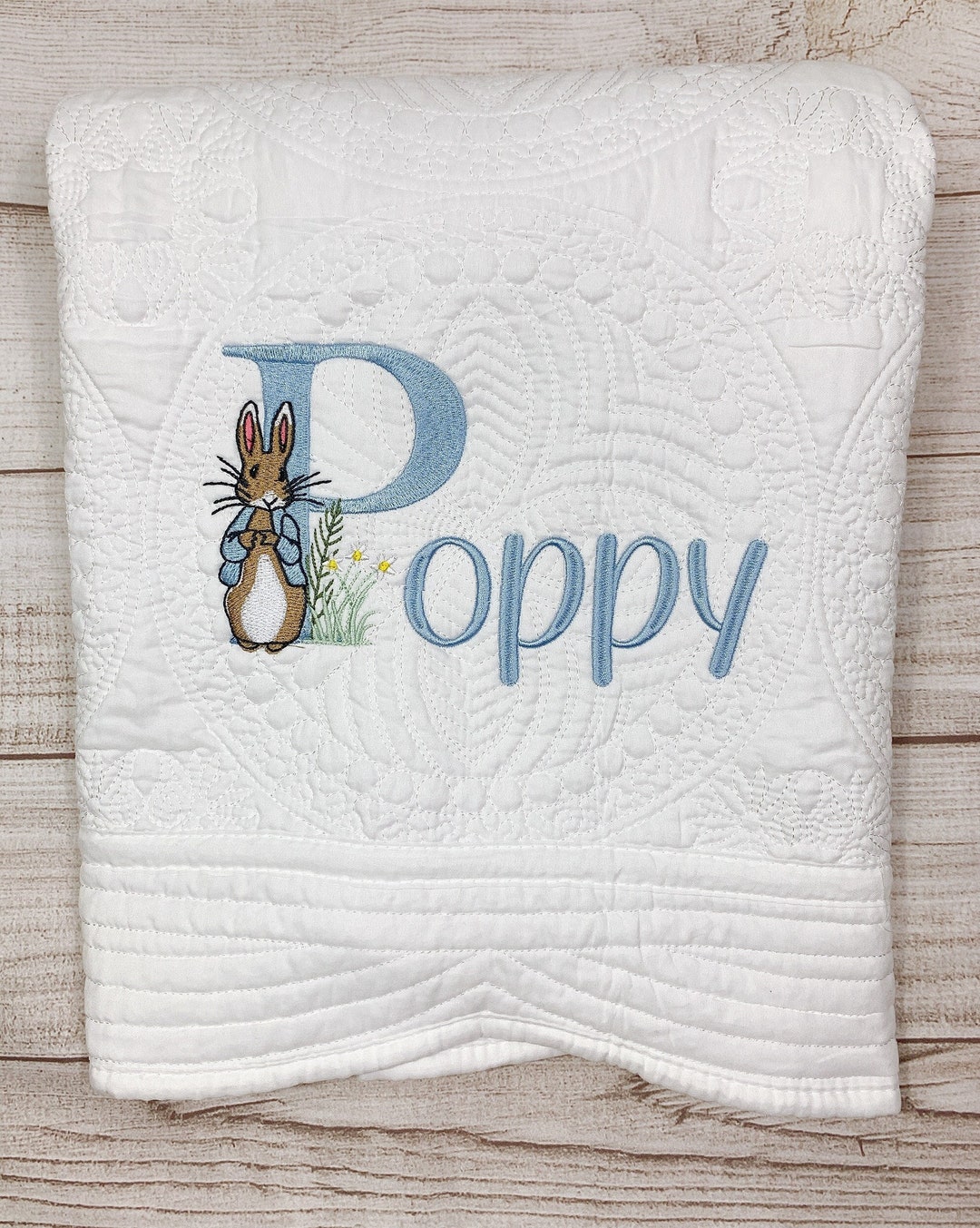 Personalized Heirloom Baby Quilt Peter Rabbit Bunny Custom - Etsy