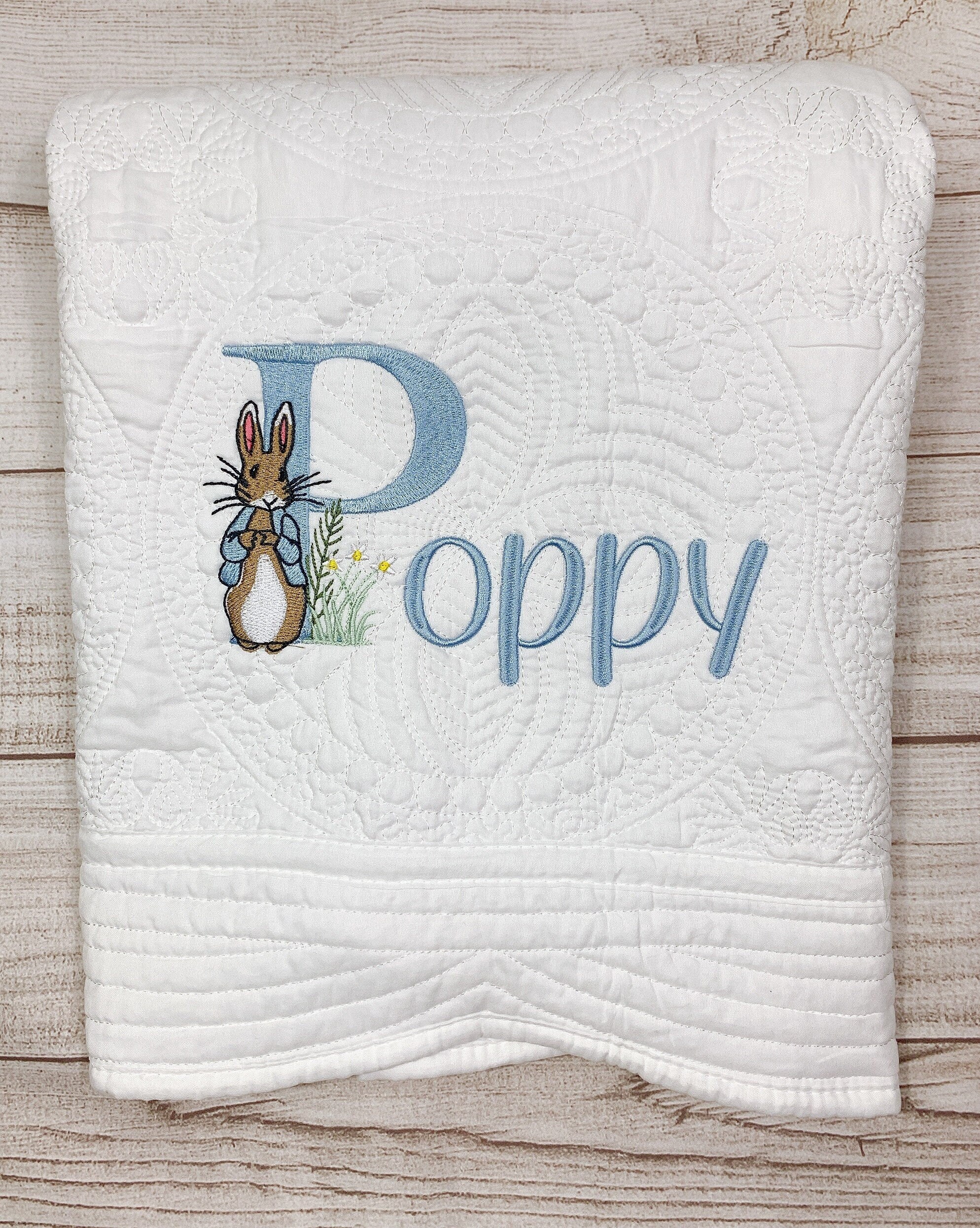 Personalized Heirloom Baby Quilt Peter Rabbit Bunny Custom - Etsy