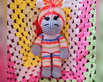 Rainbow Zebra Plush - Etsy