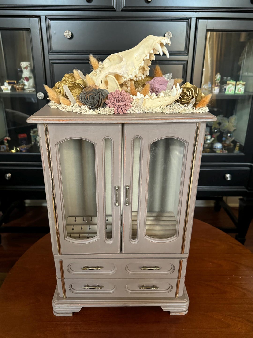 Coyote Skull Jewelry Box W/ Angel Aura Quartz - Etsy