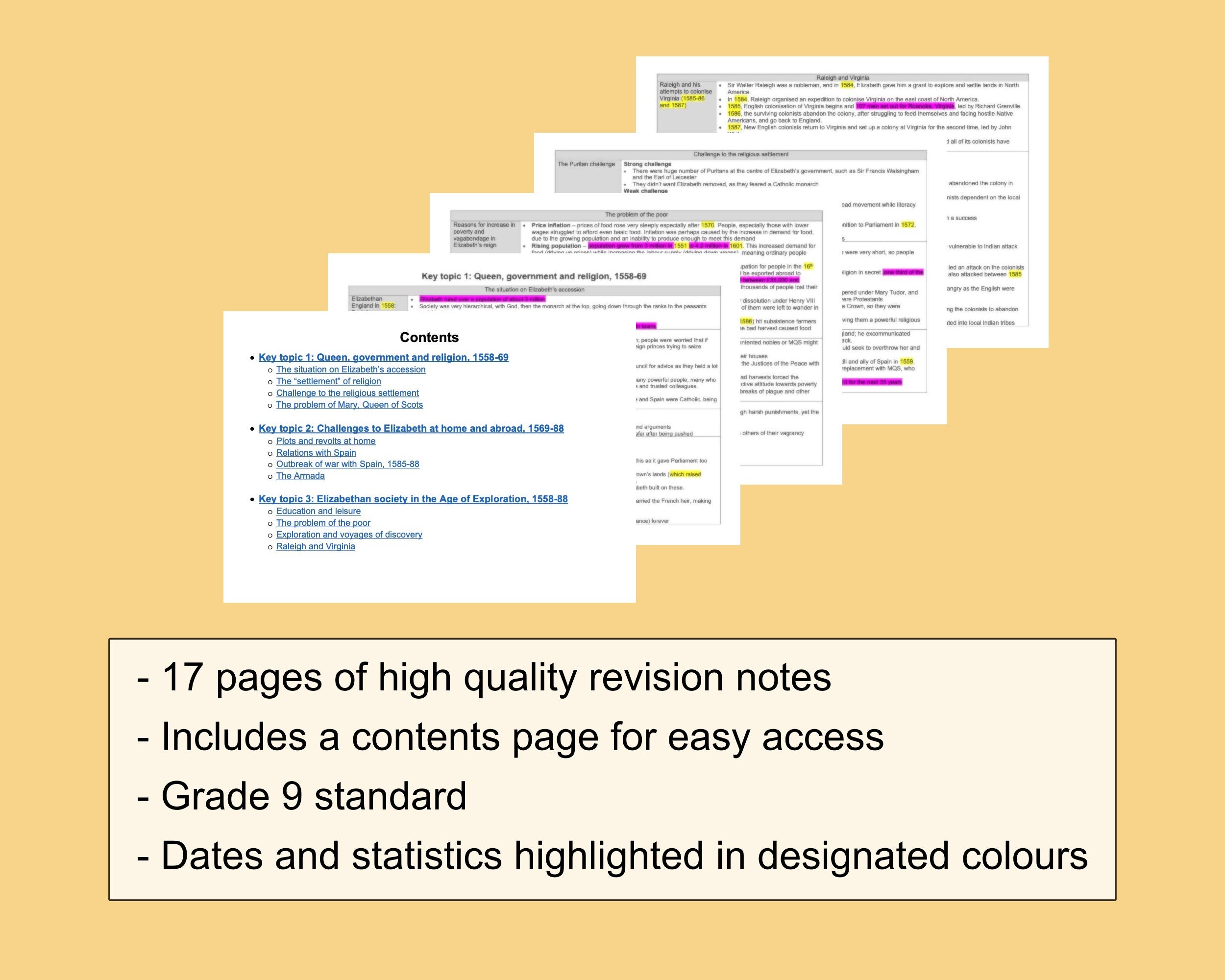 Edexcel History GCSE Revision Notes: Early Elizabethan England, 1558-88 ...