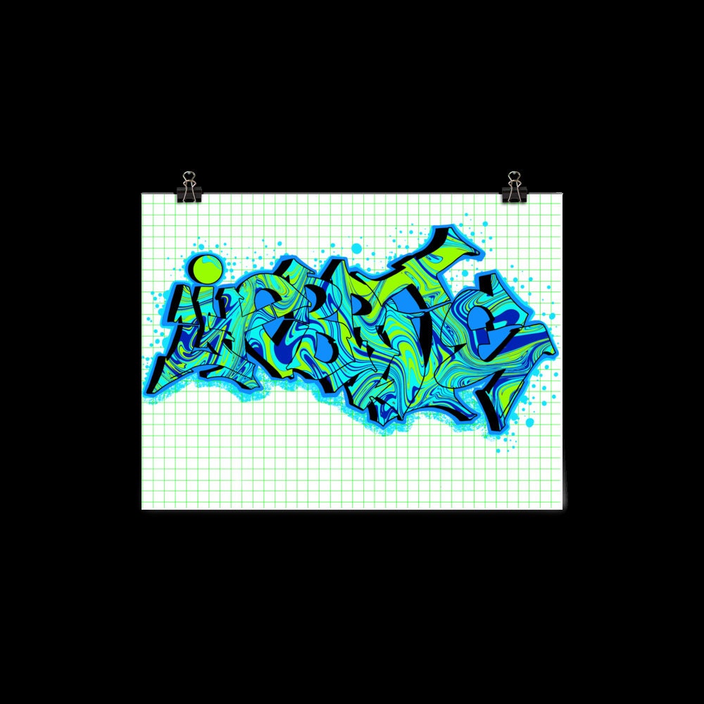 CUSTOM Graffiti Name Poster, Graffiti Wall Art, Graffiti Art Print ...