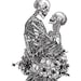 Skeleton Love. Art Print (8x10"). Skeleton Romantic Illustration. Foral ...