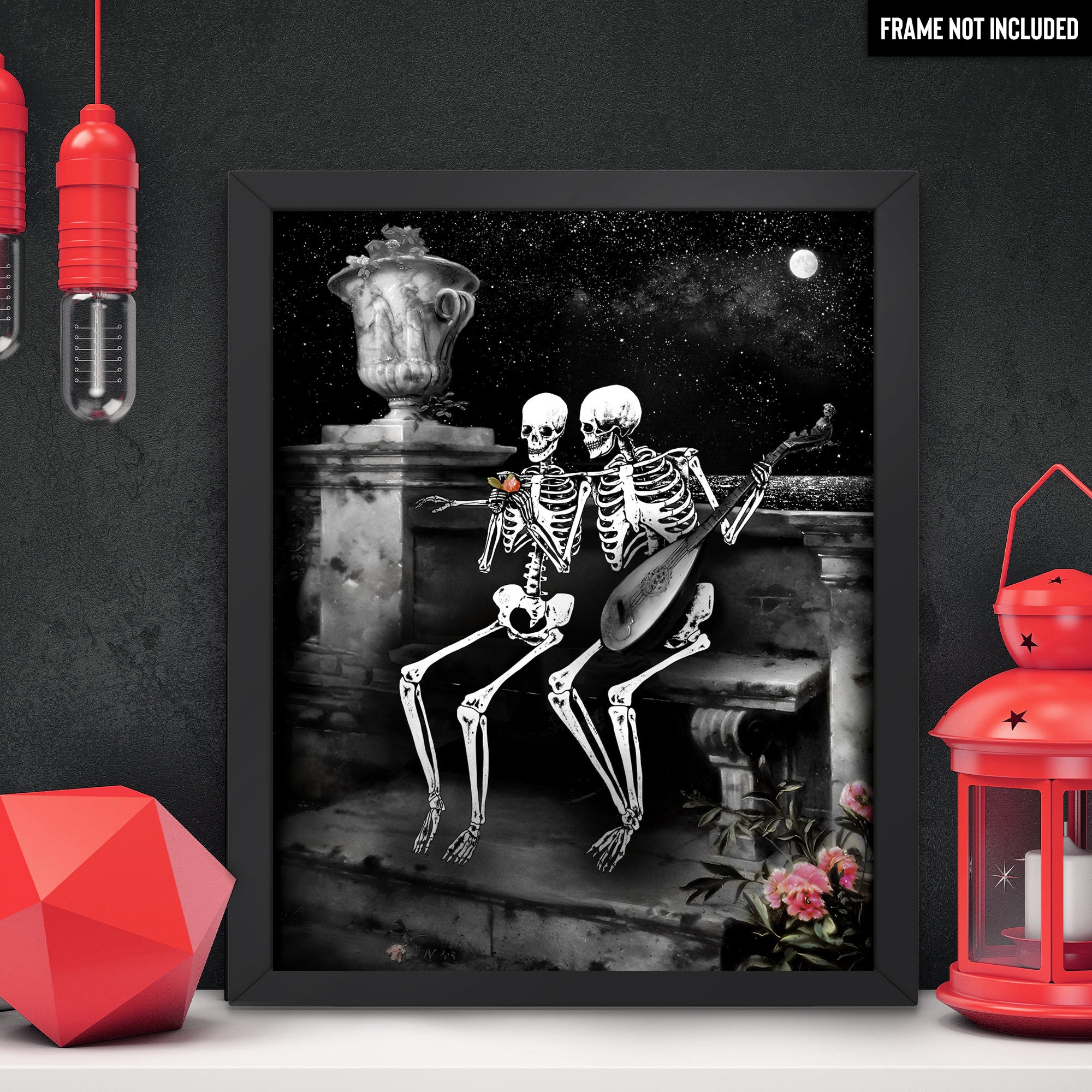 The Precious Things. Art Print. Romantic Skeletons Pink - Etsy