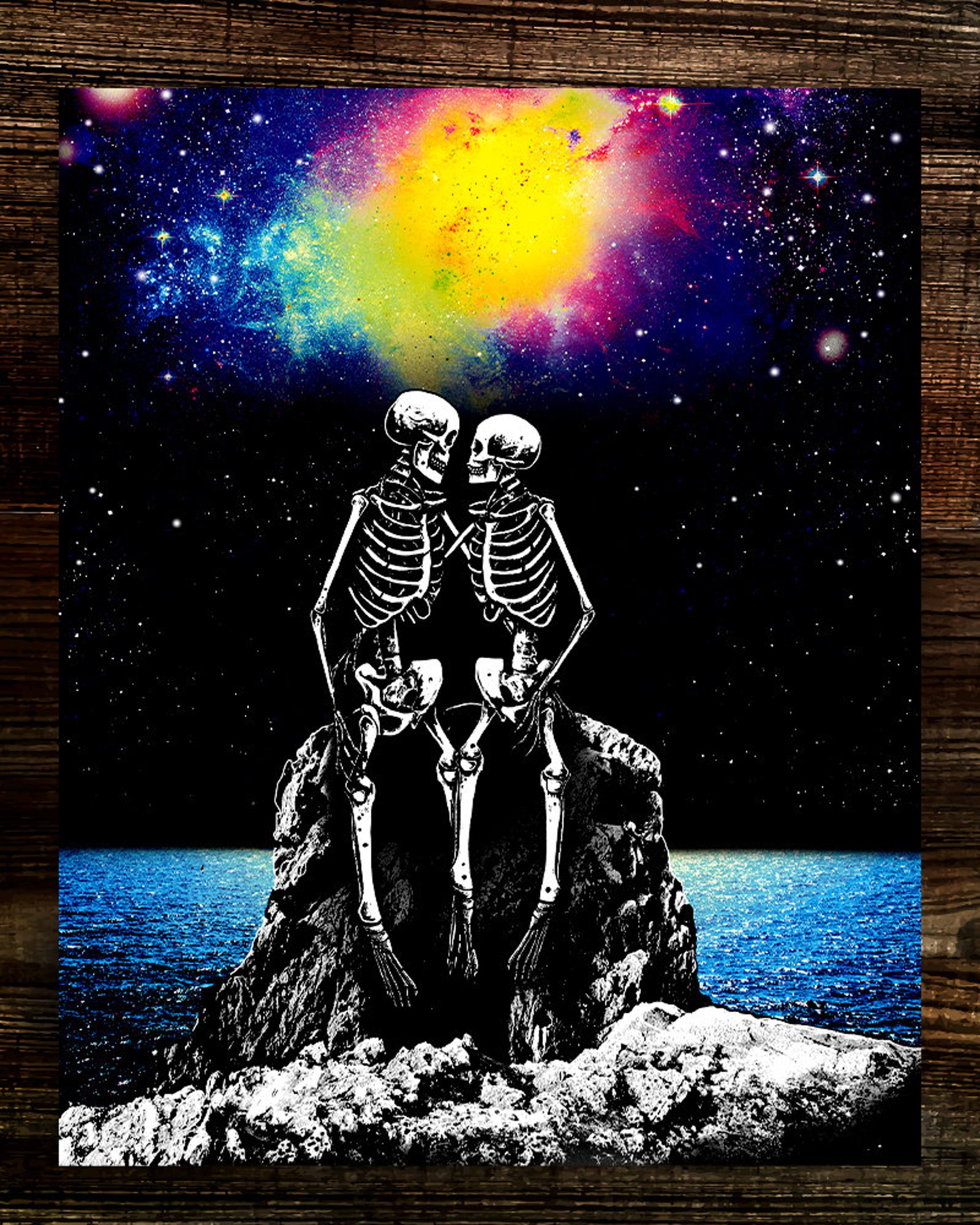 Love Eternal. Art Print. Dark Romantic Skeleton Couple - Etsy UK