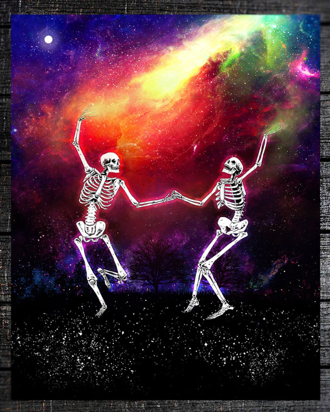 Good Vibes Only. Art Print. Skeletons Dancing, Spreading Energy ...