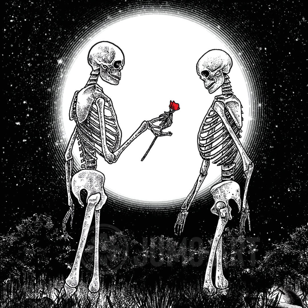 Skeleton Love Drawings