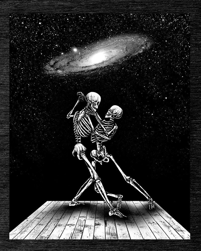 My Universe. Art Print. Skeletons Dancing Surreal Romantic - Etsy