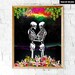One Love. Art Print. Dark Romantic, Skeleton Couple, Cosmos, Space ...