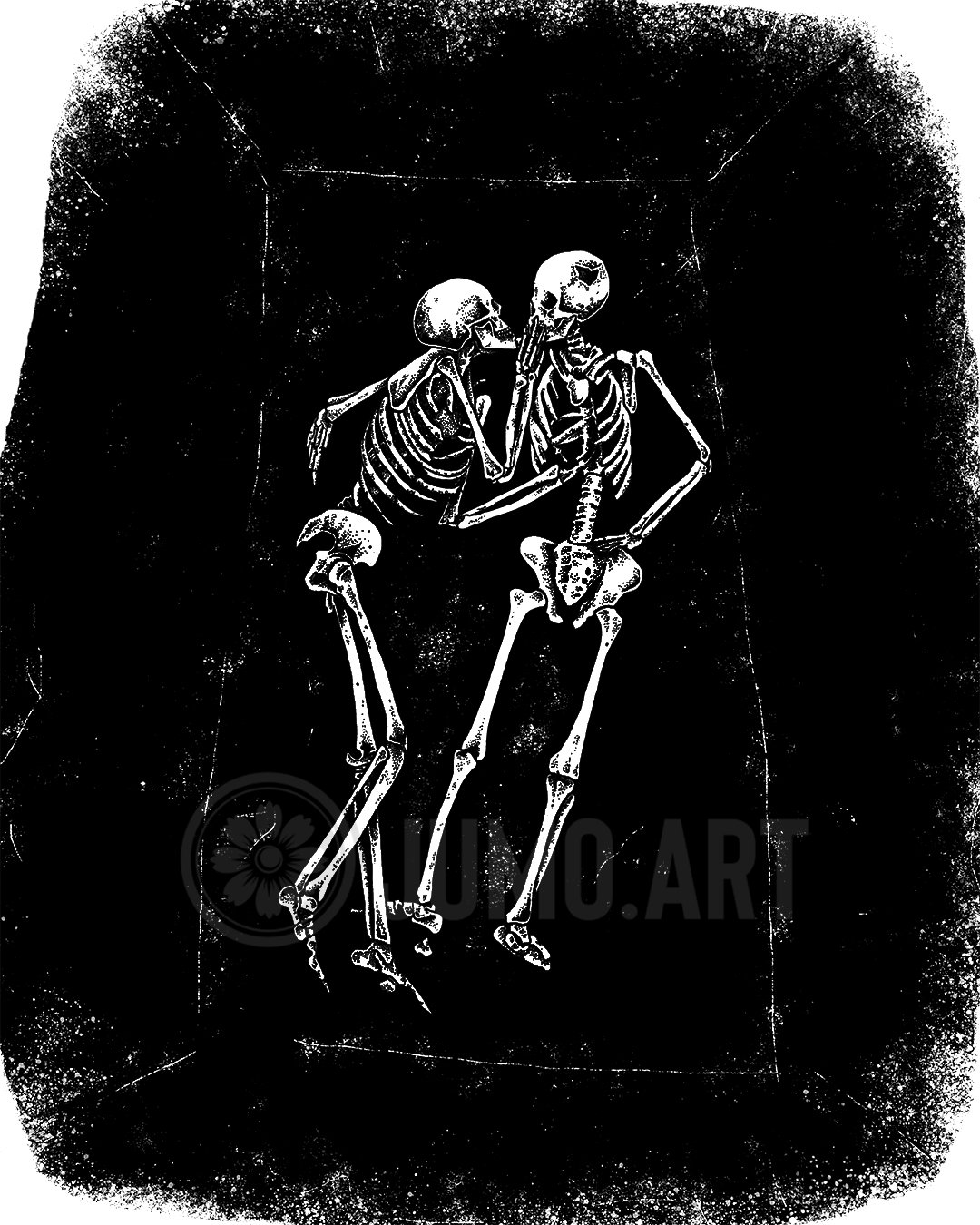 The Hasanlu Lovers. Art Print. Skeleton Romantic Couple - Etsy