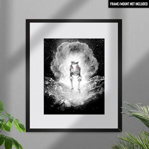 Nuclear Love. Art Print. Skeletons Kissing, Explosion, Illustration ...