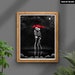 Let It Rain. Art Print. Skeletons Kissing Under Umbrella, Rain, Surreal ...