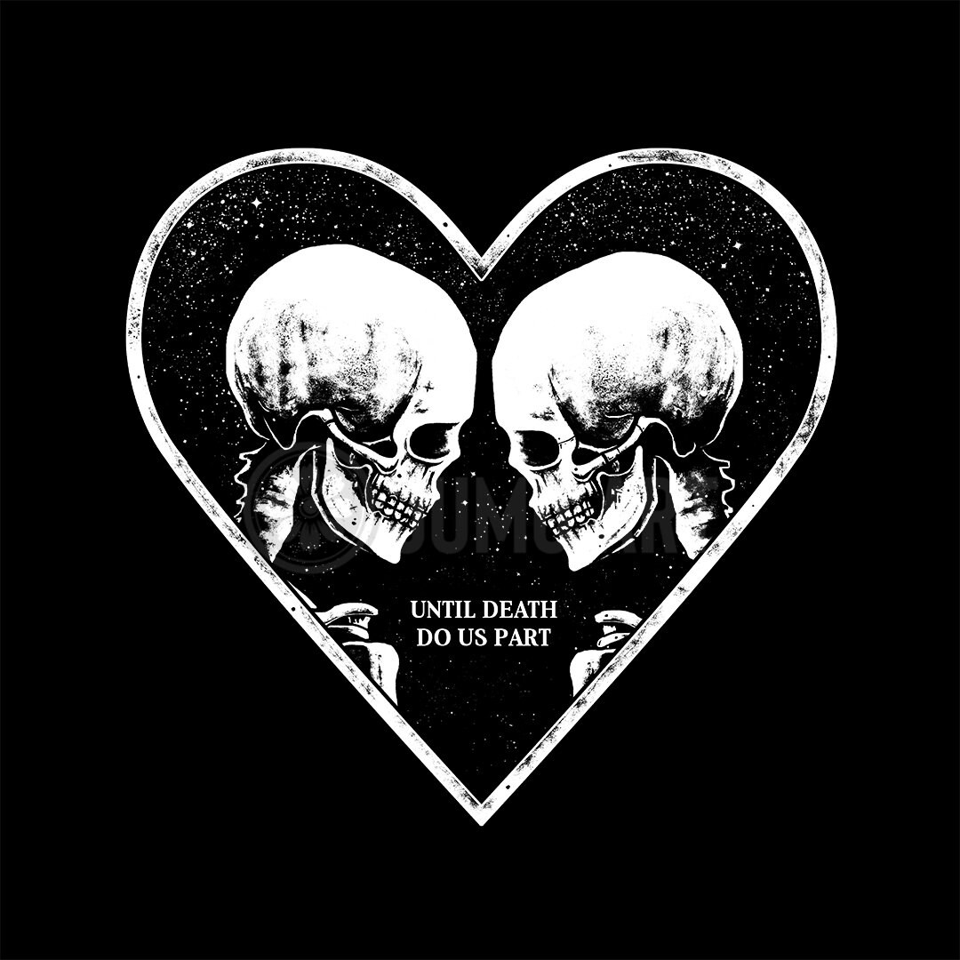 Until Death Do Us Part. Art Print. Skeleton Love Dark - Etsy