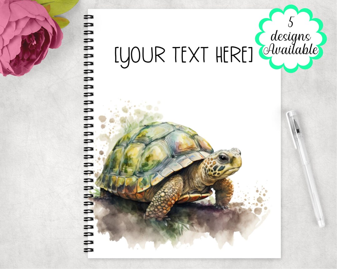 Personalised Tortoise Notebook, Tortoise Notepad, Journal, Gift for ...