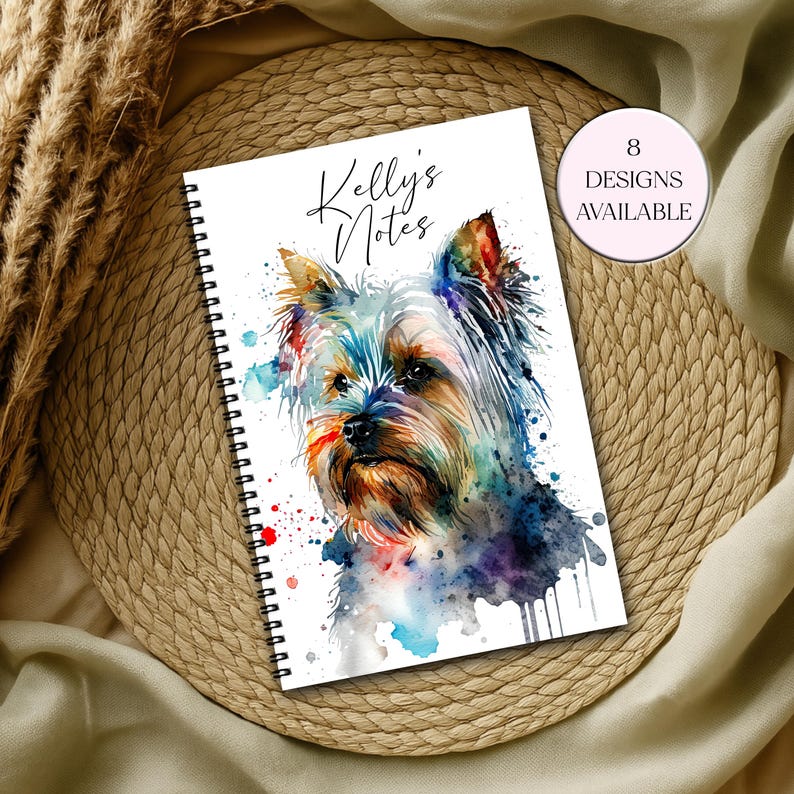 Personalised Yorkshire Terrier Notebook/notepad, Custom Dog Lover ...