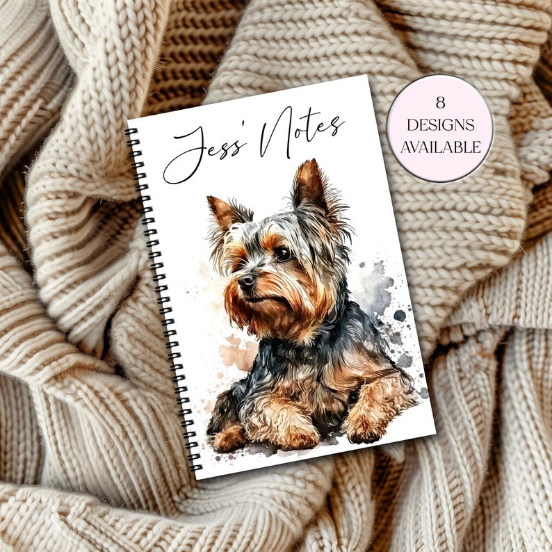 Personalised Yorkshire Terrier Notebook/notepad, Custom Dog Lover ...