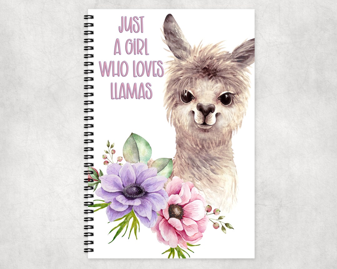 A5/A4 Cute Llama Notebook, Notepad, Journal. Alpaca Gift, Llama ...