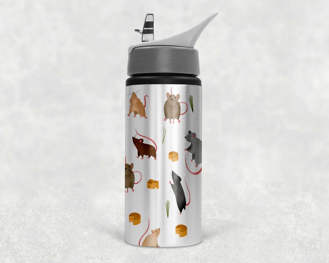 Aluminium Rat Water Bottle With Straw, Reusable Water Bottle, Eco ...
