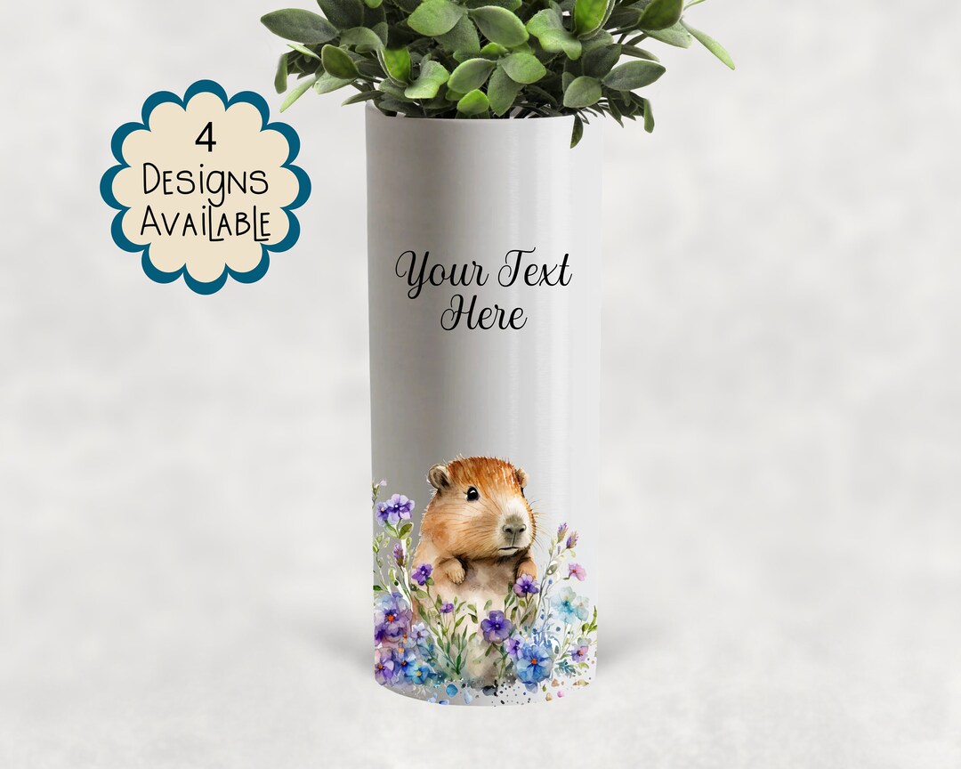 Watercolour Capybara Ceramic Vase/ Flower Pot With Custom Text the ...