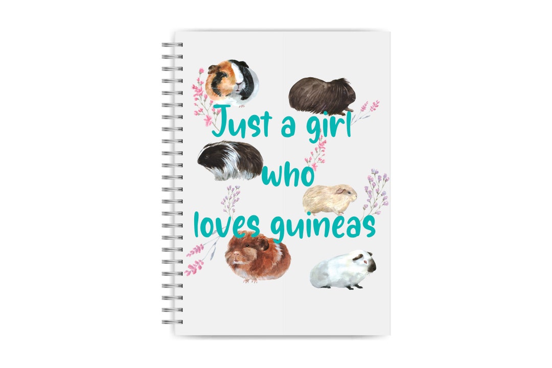 A4 / A5 Cute Guinea Pig Notebook, Notepad, Journal. Beautiful Guinea ...