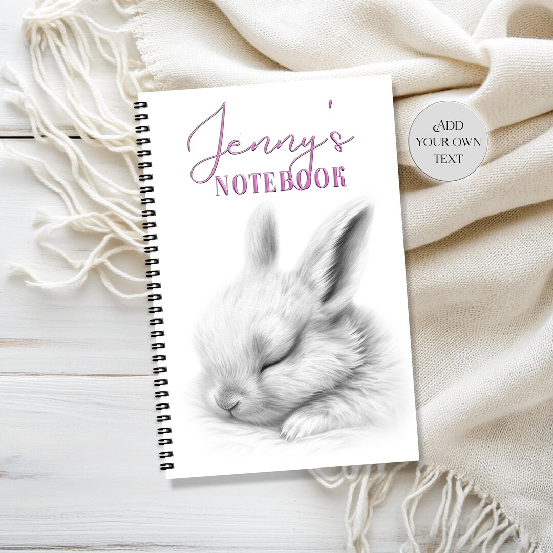 Rabbit Notebook | Bunny Notepad- Journal - Bunny Stationery - Animal ...