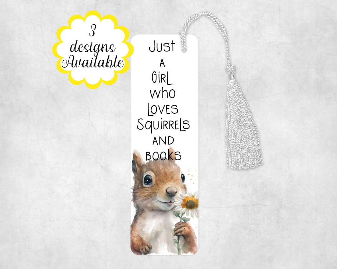 Metal Squirrel Tassel Bookmark, Large Custom Made Bookmark, Booklover ...