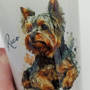 Yorkshire Terrier Planter – Printed Dog Pot for Plants, Makeup Brushes ...